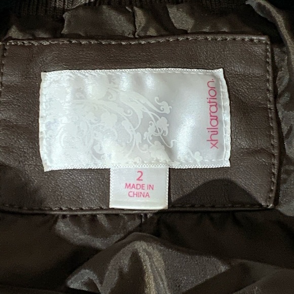 Xhilaration | Jackets & Coats | Xhilaration Brown Faux Leather Jacket ...